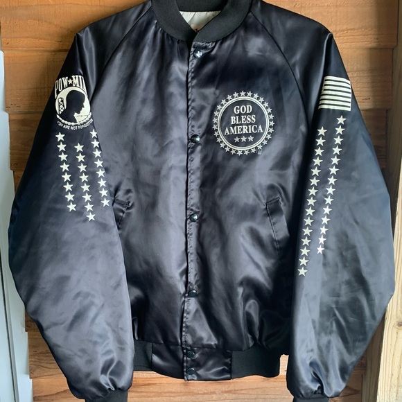 Westark | Jackets & Coats | Vintage Powmia Westark Usa Veterans Bomber ...